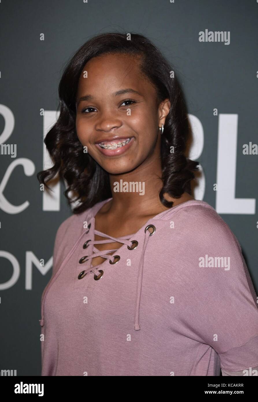 New York, NY, USA. 3rd Oct, 2017. Quvenzhane Wallis at in-store ...