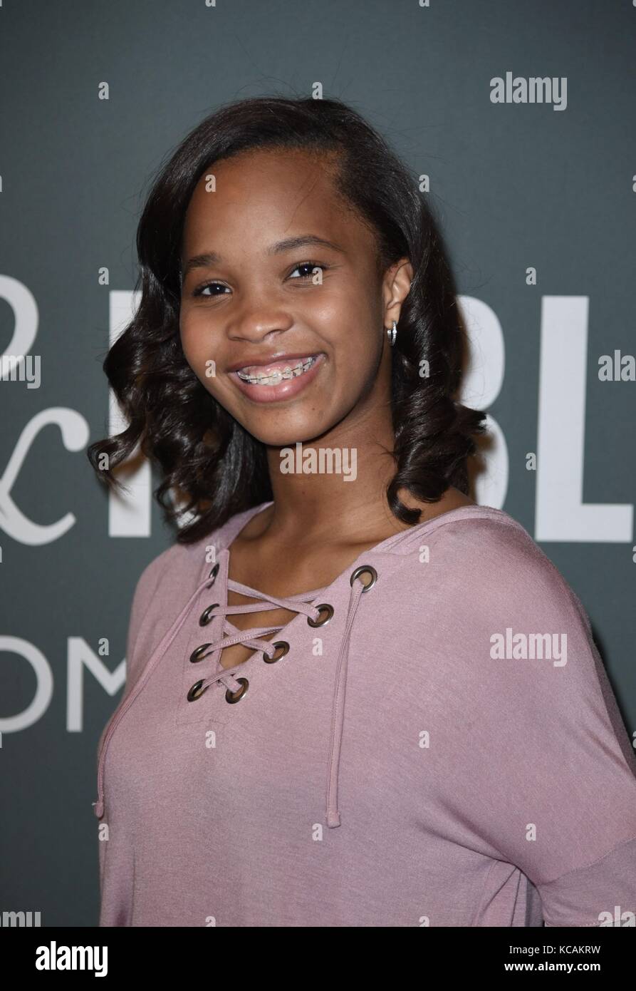 Quvenzhane wallis book signing for a night out with mama hi-res stock ...