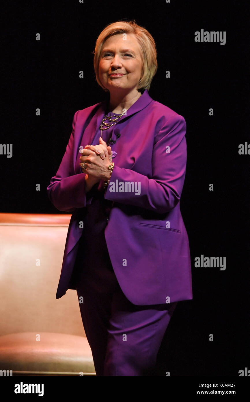 Fort Lauderdale FL, USA. 03rd Oct, 2017. Hillary Clinton speaks during ...