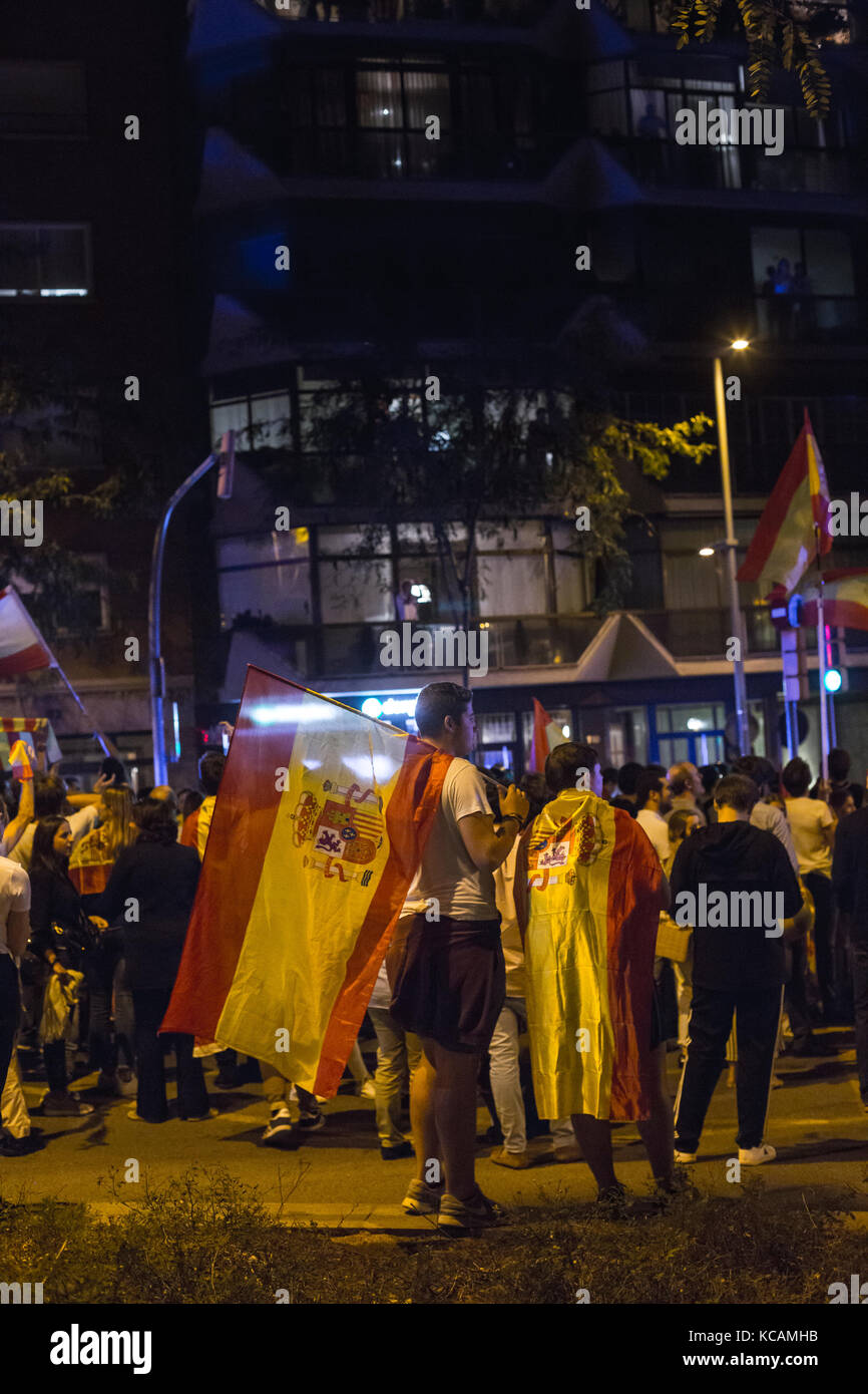 Barcelona, Spain. 3rd Oct, 2017. Catalonia Referendum. Nationalist ...