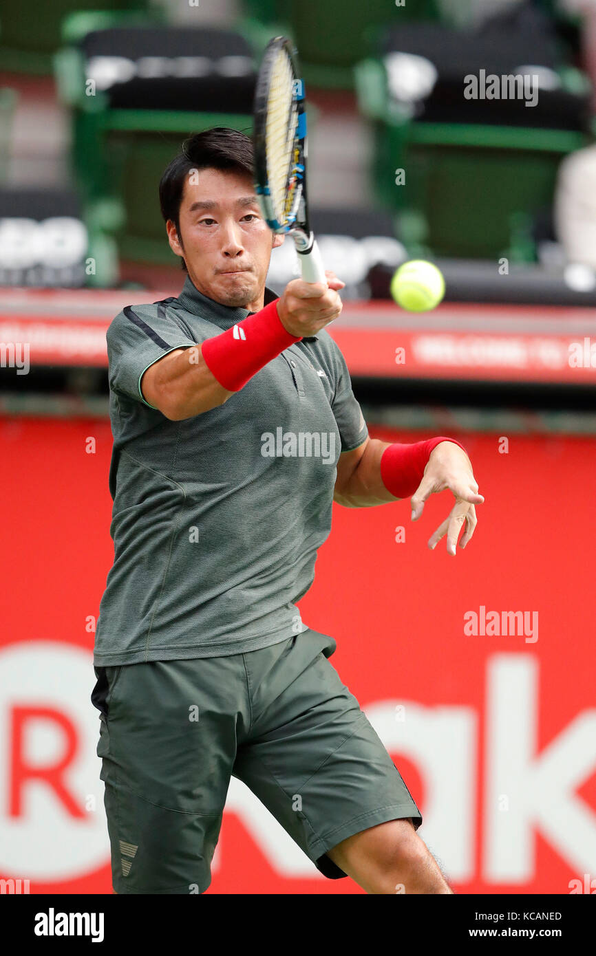 Ariake Coliseum, Tokyo, Japan. 3rd Oct, 2017. Yuichi Sugita (JPN), OCTOBER 3, 2017 - Tennis ...
