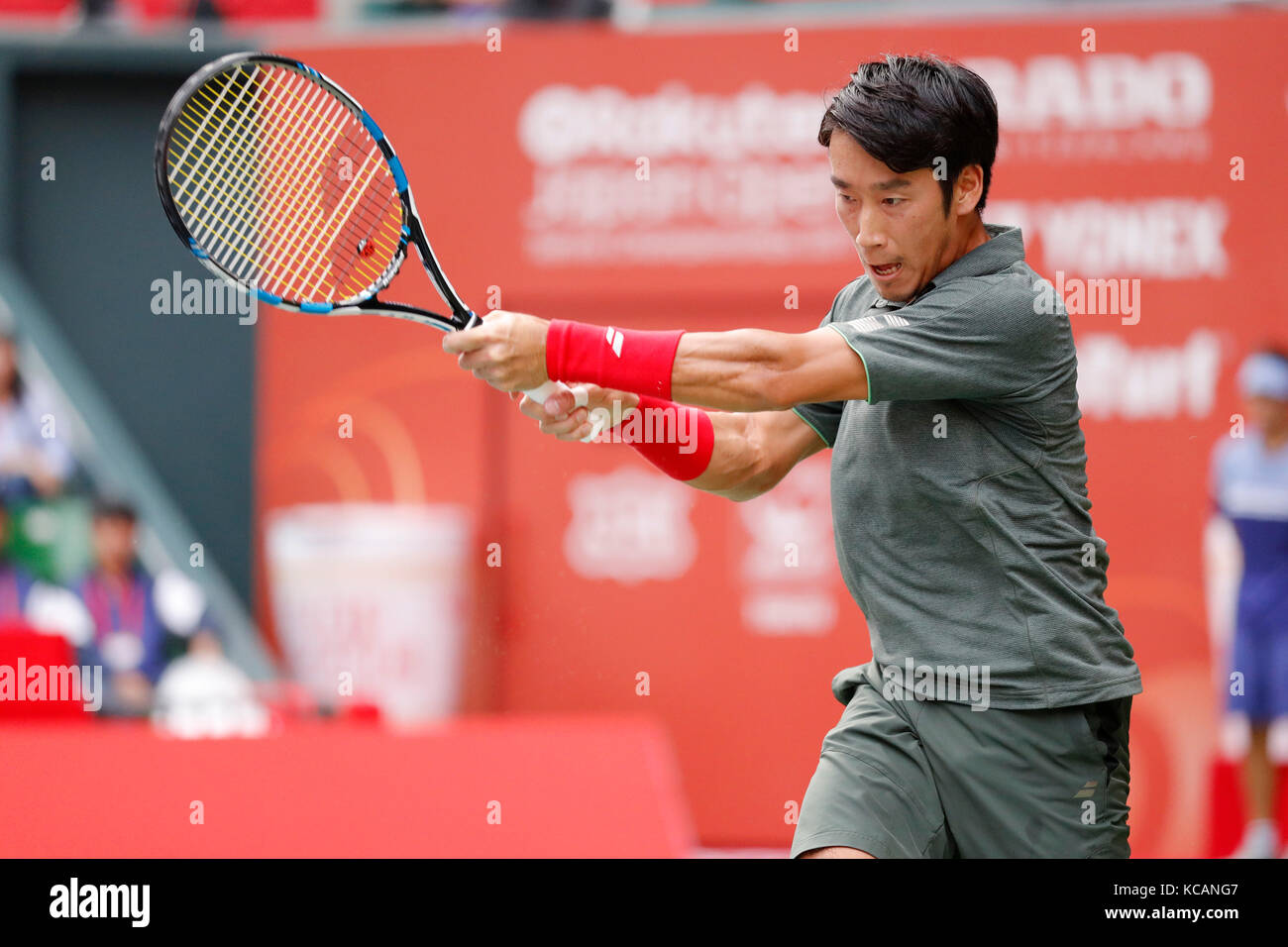 Ariake Coliseum, Tokyo, Japan. 3rd Oct, 2017. Yuichi Sugita (JPN), OCTOBER 3, 2017 - Tennis ...