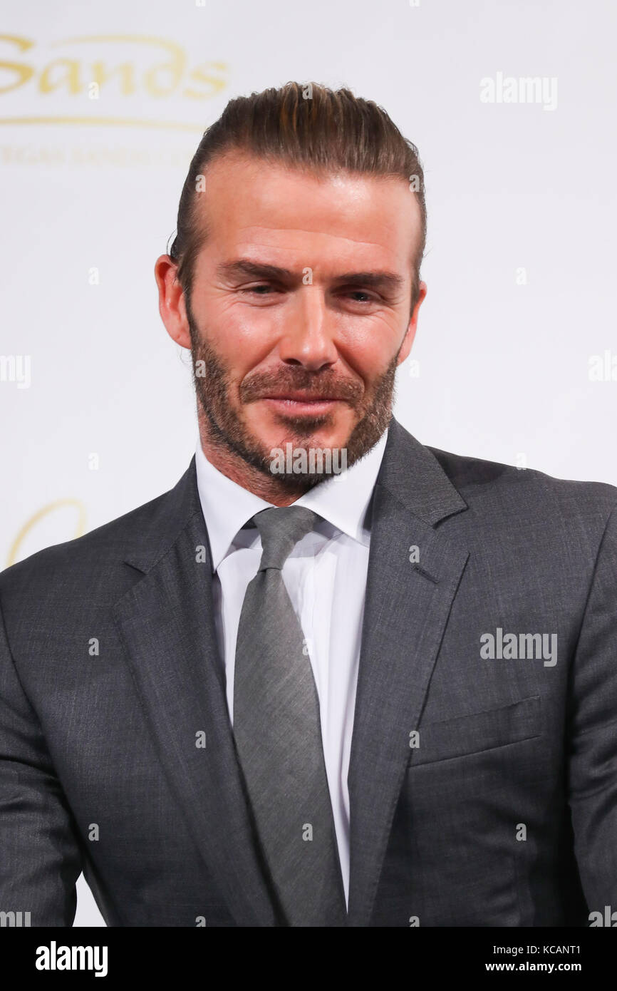 David beckham attends press conference hi-res stock photography and ...