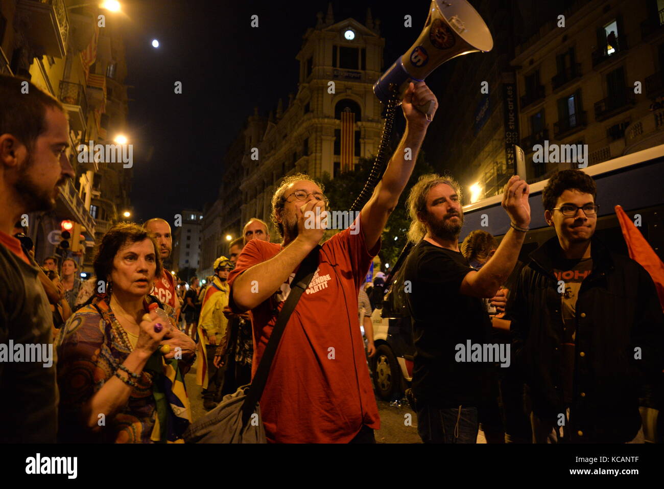 Barcelona, Spain. 3rd October. Antonio Baños, former leader of the left ...