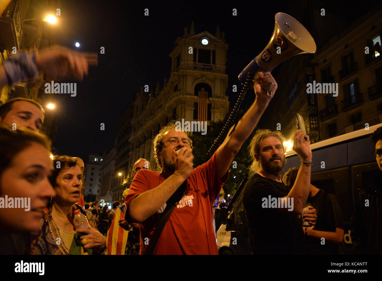 Barcelona, Spain. 3rd October. Antonio Baños, former leader of the left ...