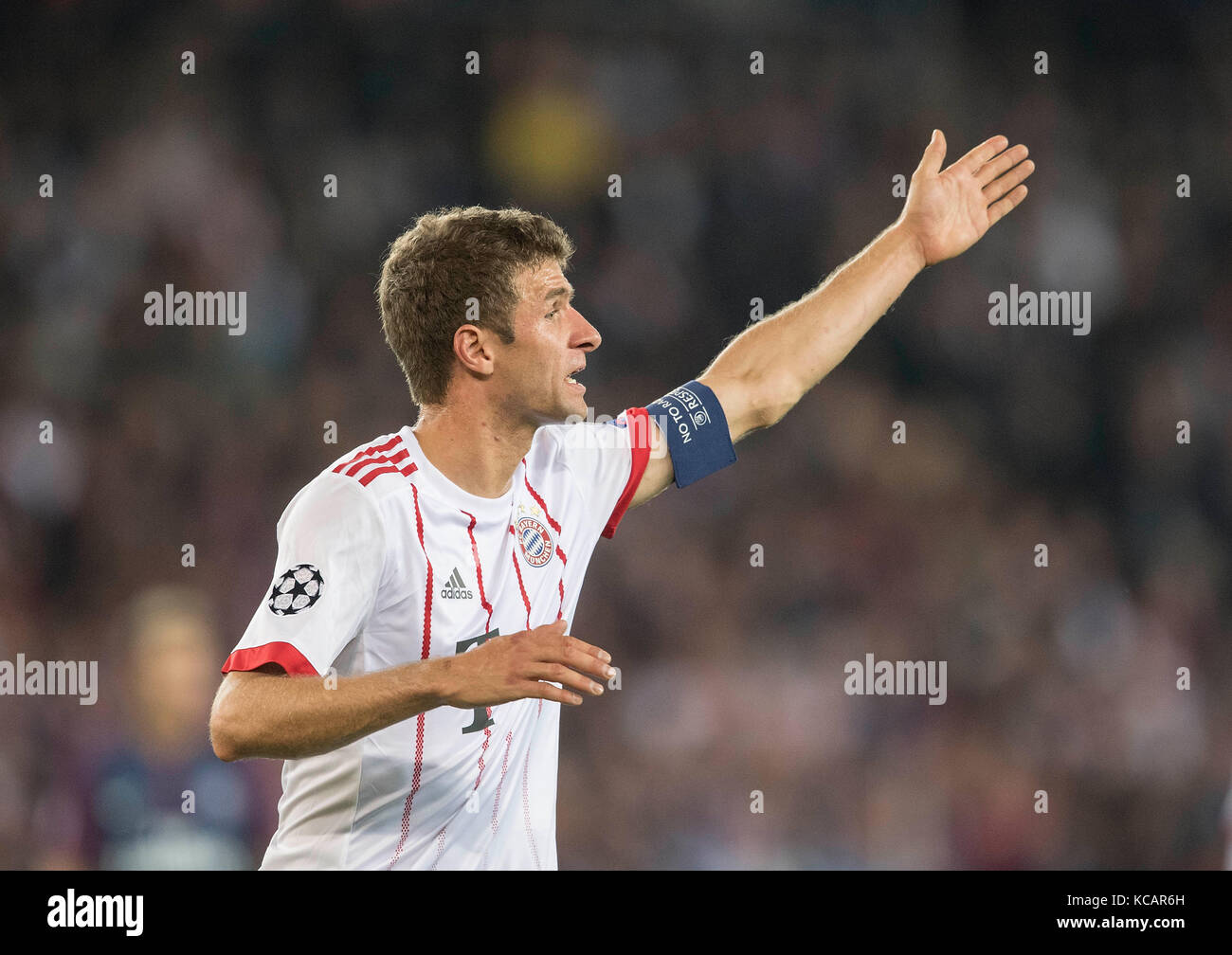 Thomas MUELLER (Muller, M) gesture, gesture, Fussball Champions League ...