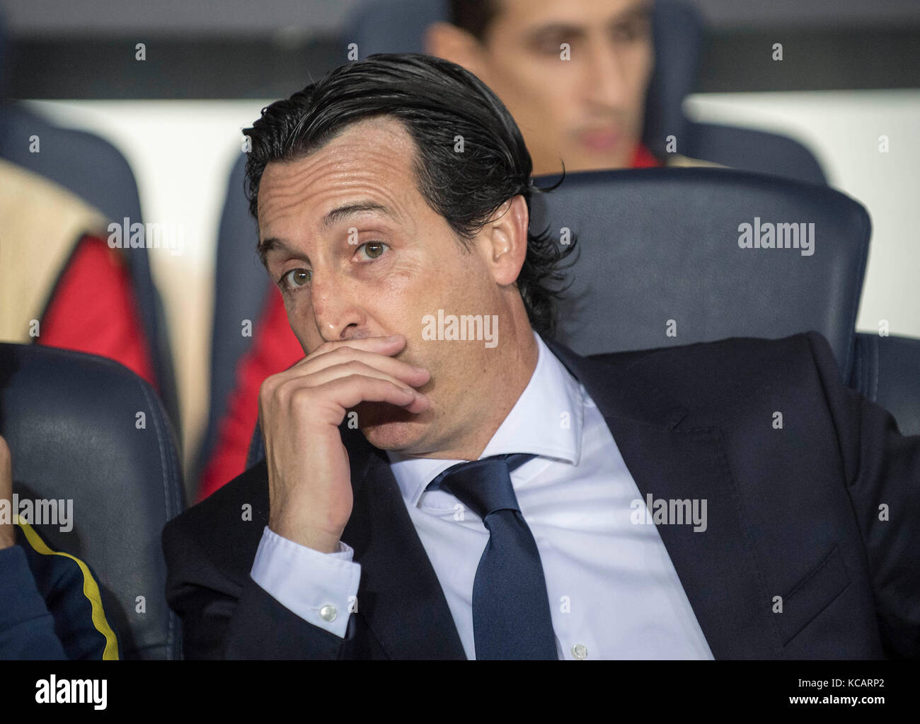 Trainer Unai EMERY (Paris) gesture, gesture, Fussball Champions League ...