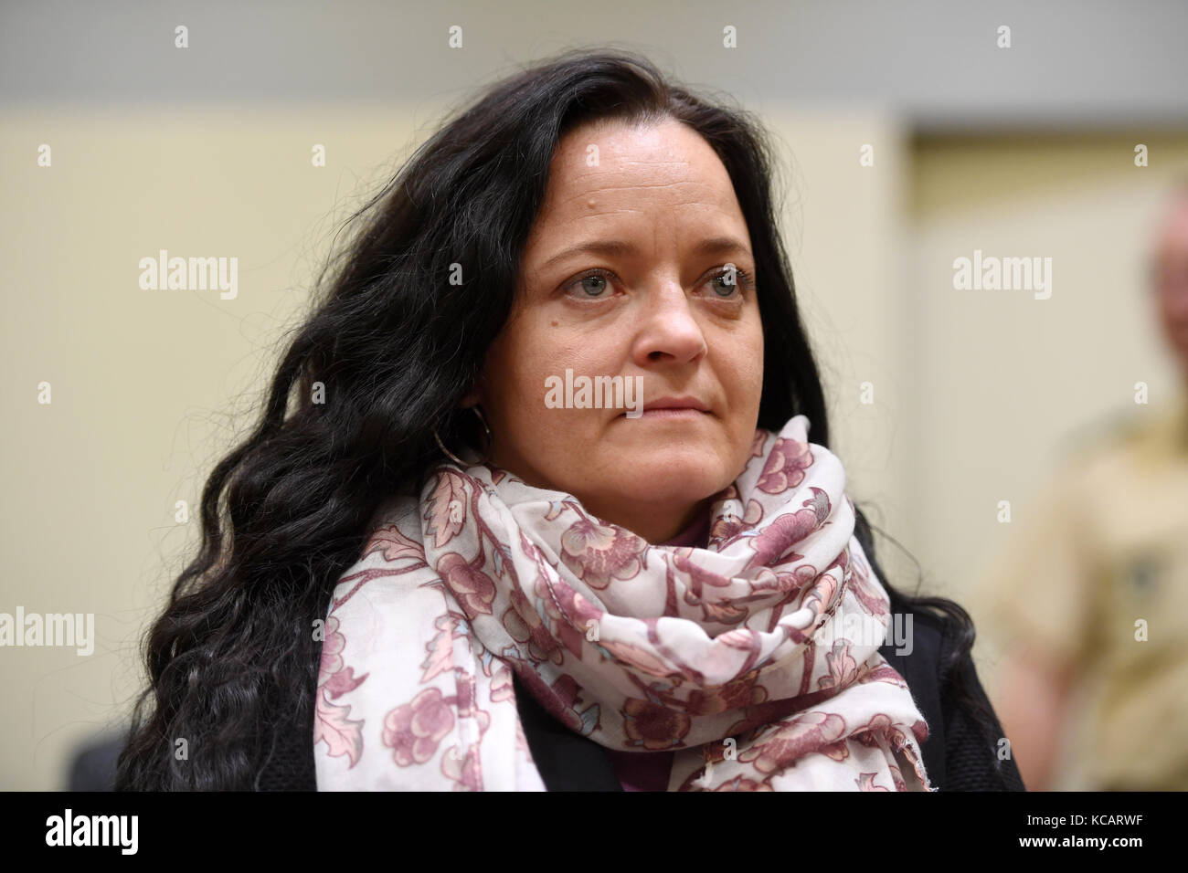 Munich, Germany. 4th October , 2017. Defendant Beate Zschaepe sitting ...