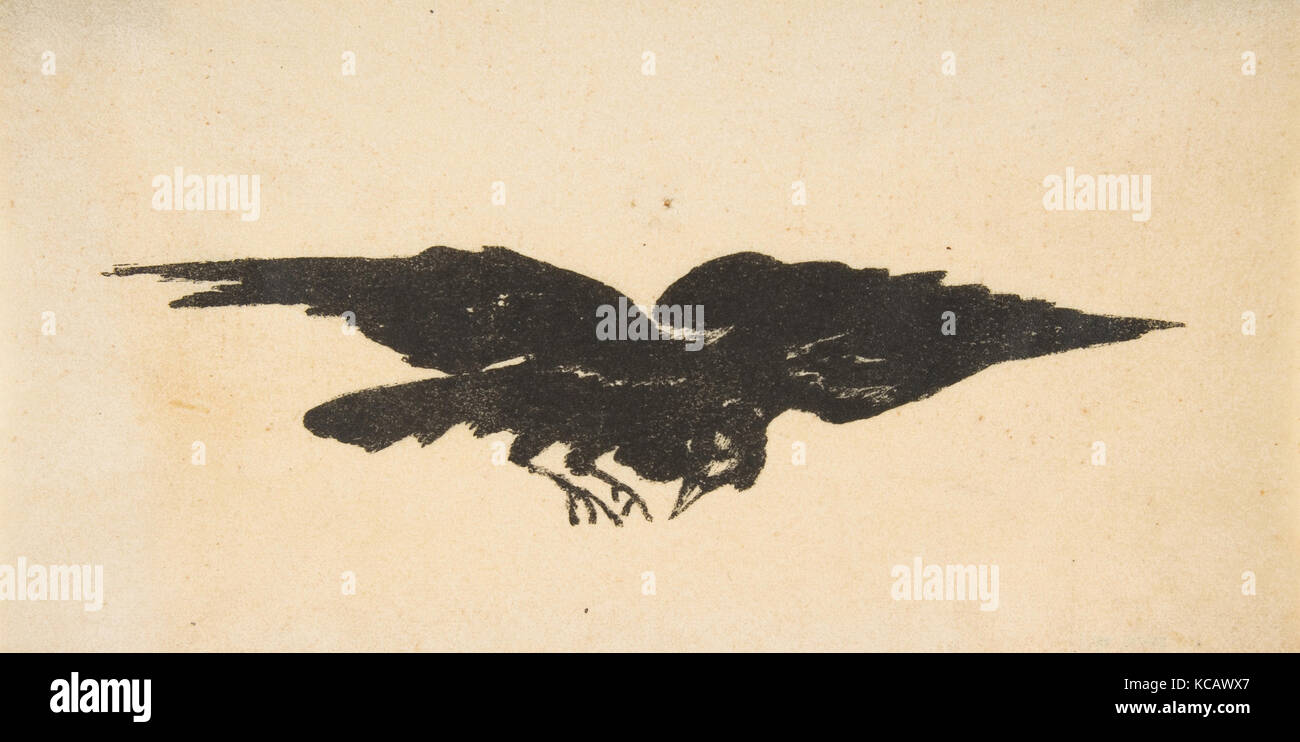 Flying raven ex libris hi-res stock photography and images - Alamy