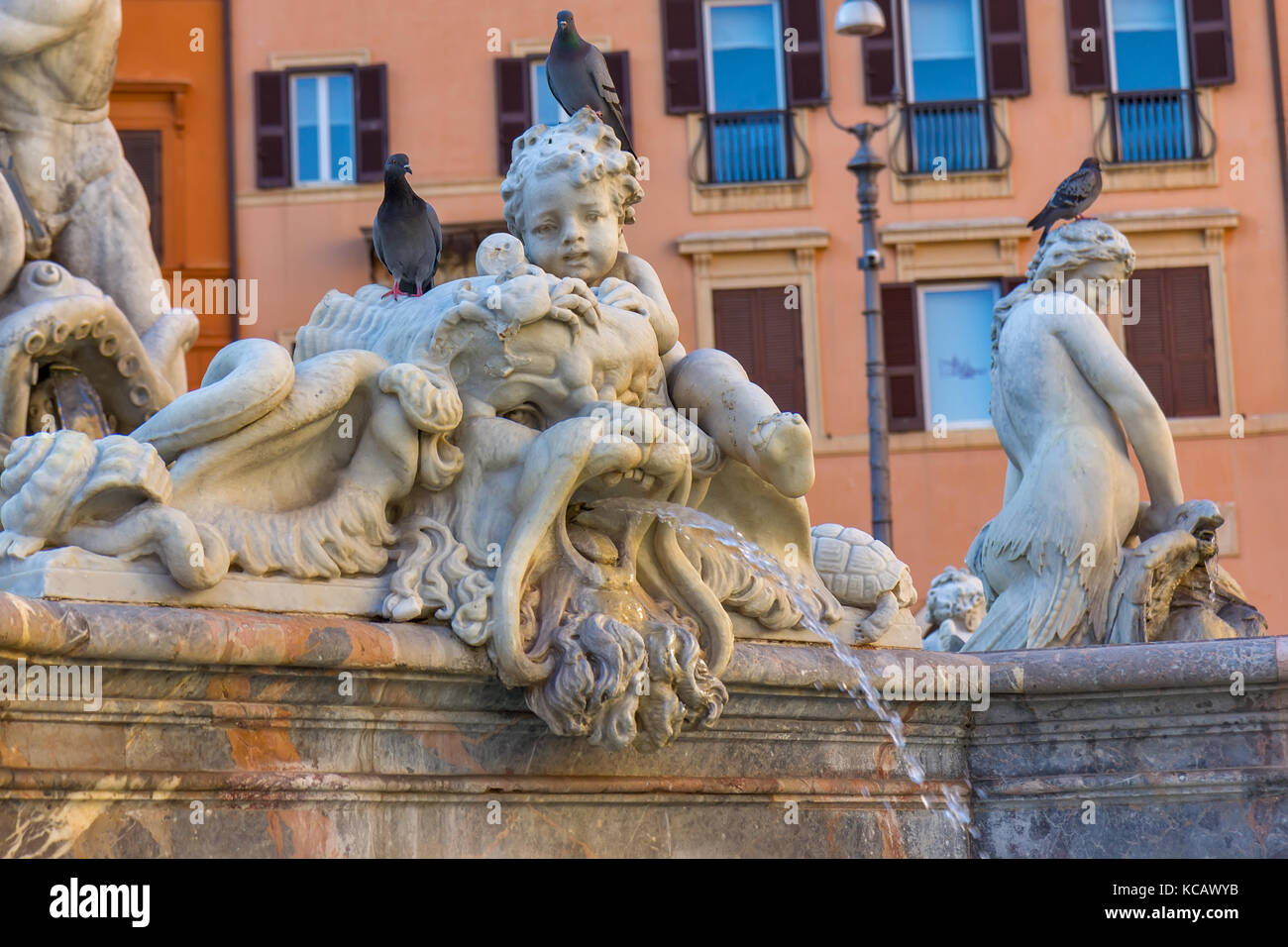 Neptune fountain in Piazza Navona, Rome, Italy Stock Photo - Alamy