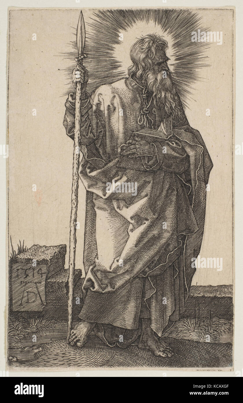 Saint Thomas, 1514, Engraving, Sheet: 4 3/4 in. × 3 in. (12 × 7.6 cm ...