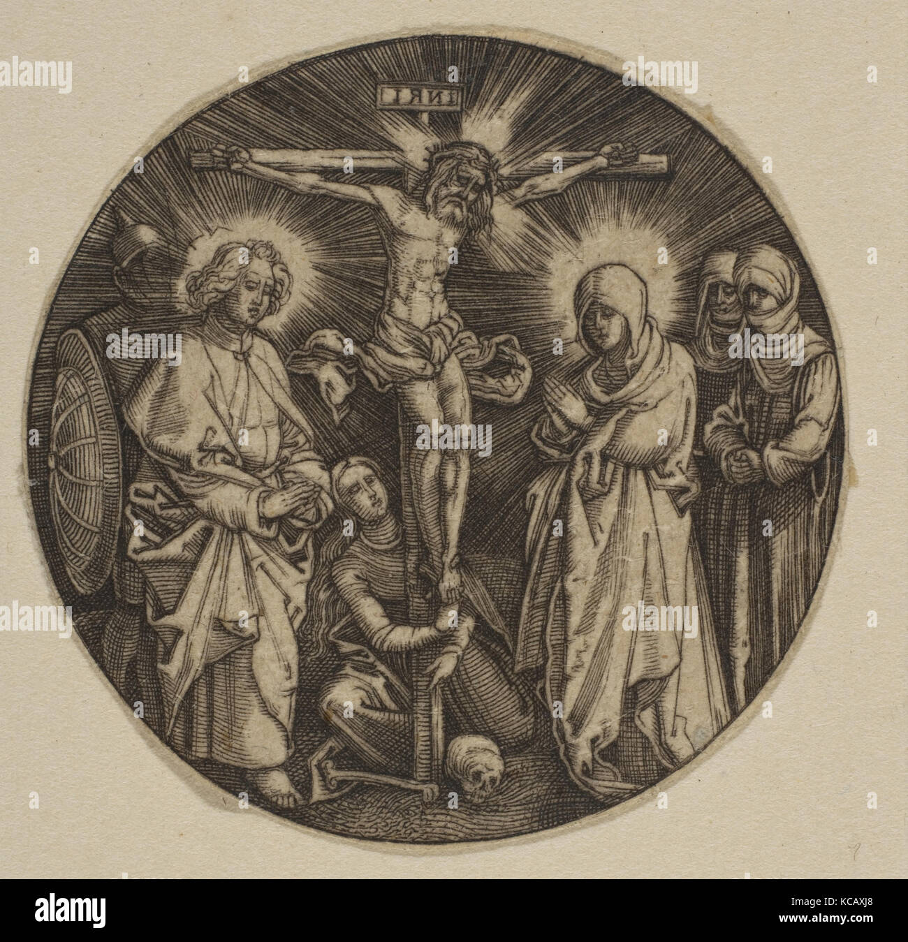 The Crucifixion (Round), Anonymous, German, 16th century, After Albrecht Dürer, n.d Stock Photo ...