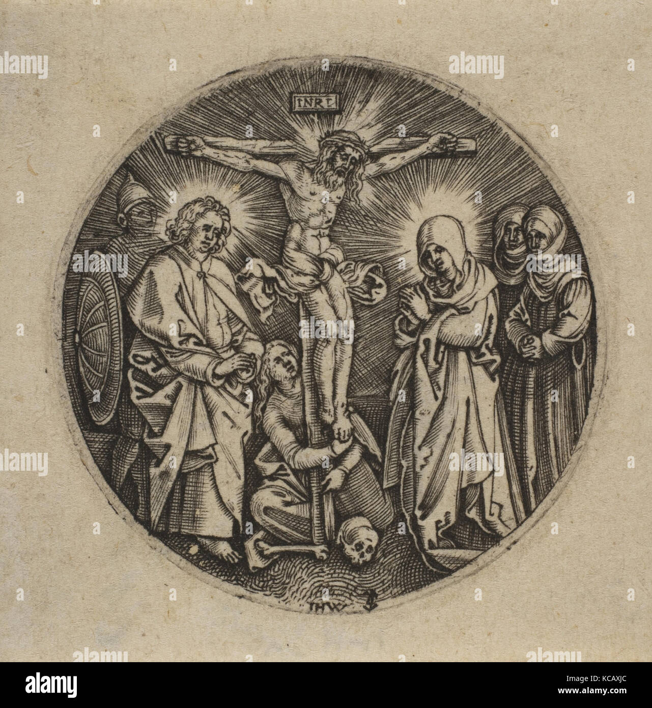 The Crucifixion (Round) (copy), n.d., Engraving, Sheet: 1 3/4 × 1 3/4 ...