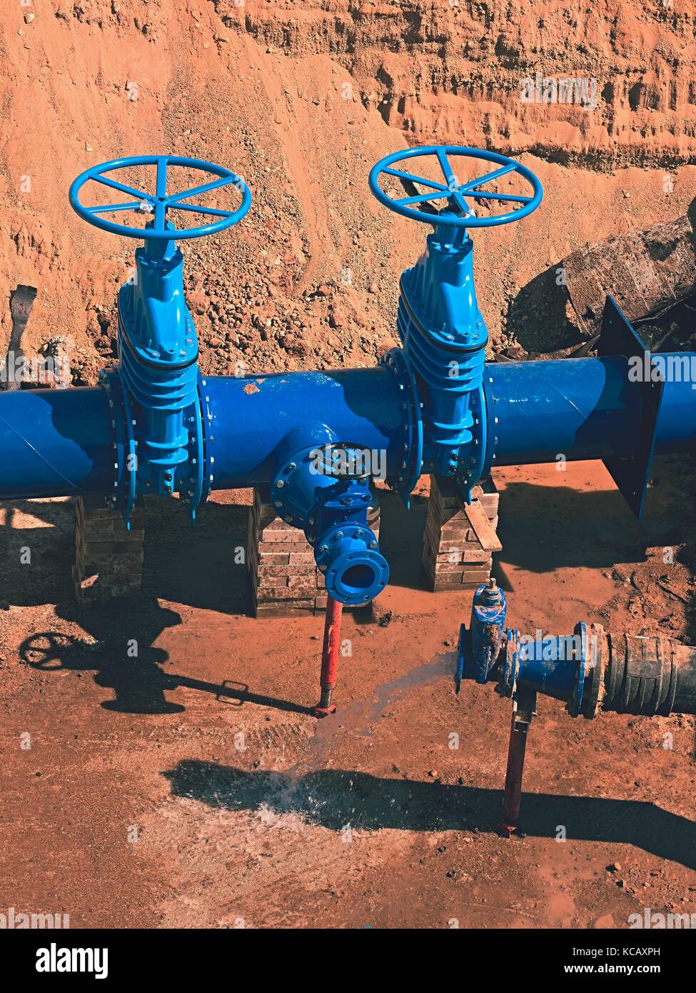 500 mm drink water Gate valve joint with screwed pipe fitting ...
