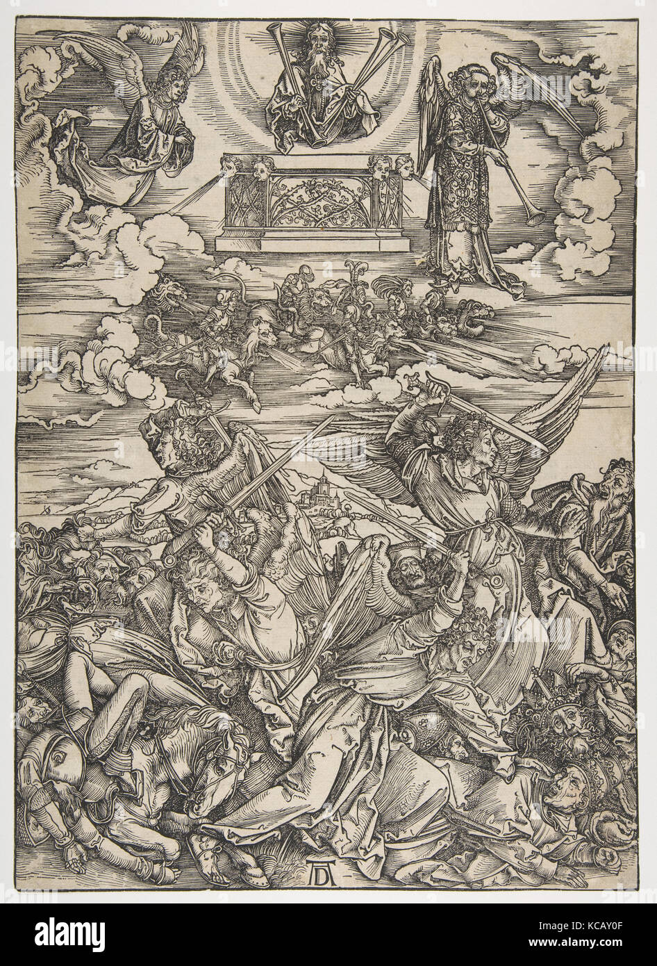 The Four Avenging Angels, from The Apocalypse, Latin Edition 1511 ...