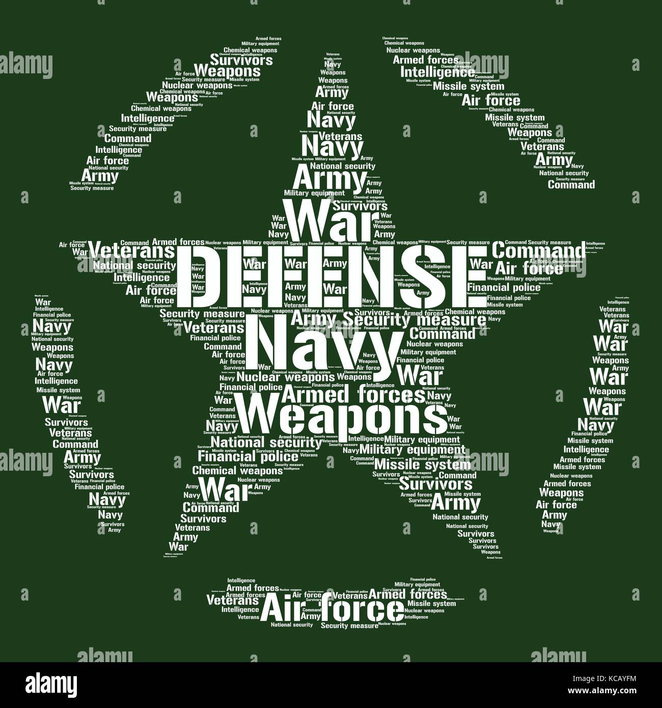 Words cloud, Defense concept made with military star shape and tags on ...
