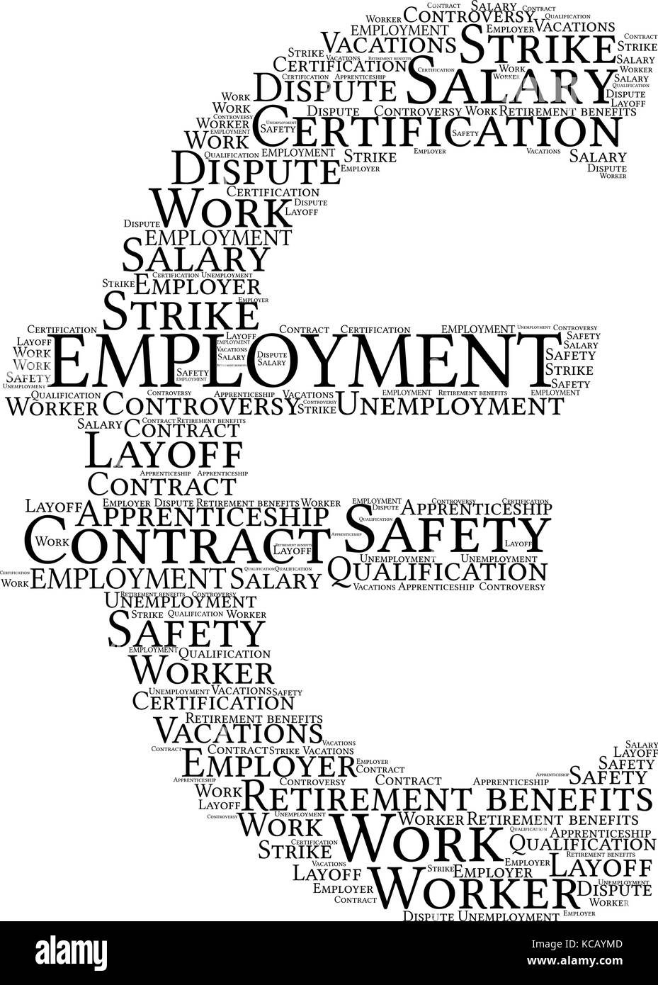 Words cloud, Employment concept made with Euro symbol and tags on white ...