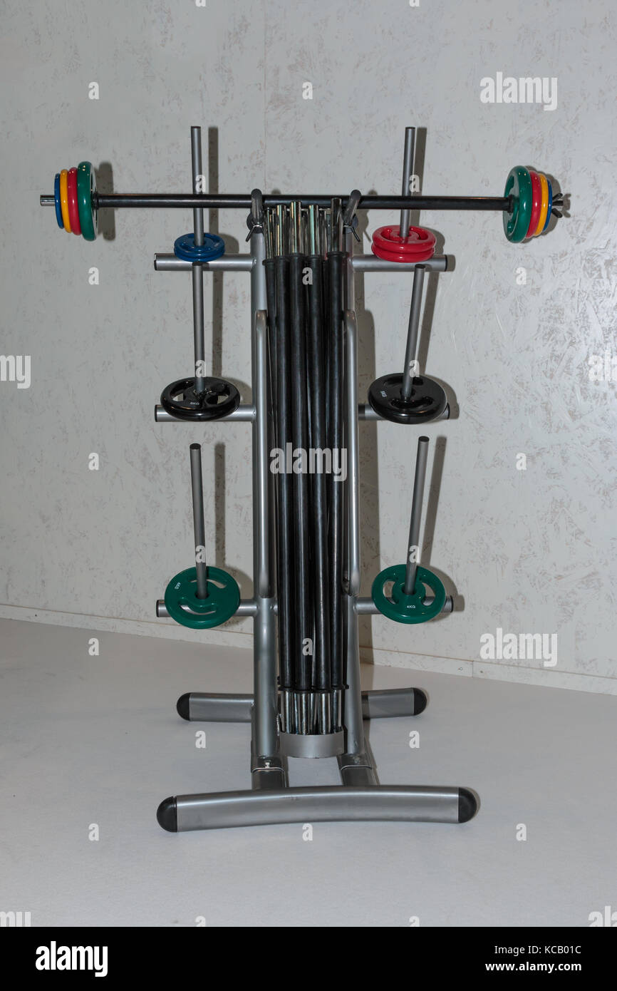 Steel Disks and Barbells in Gym: Weight Fitness Equipment Stock Photo ...