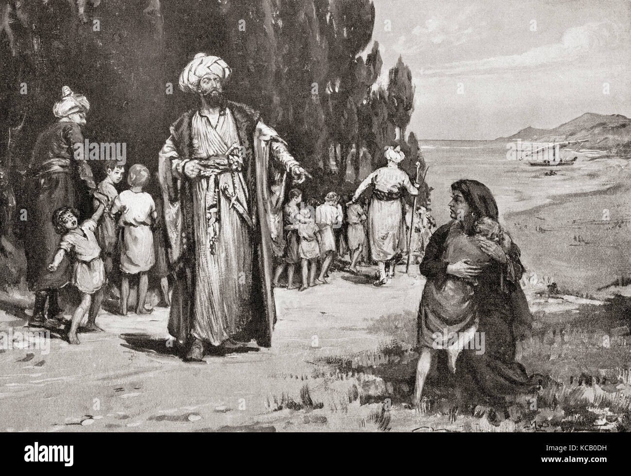 The tribute of children by the Greeks to the Turks. The Greeks were ...