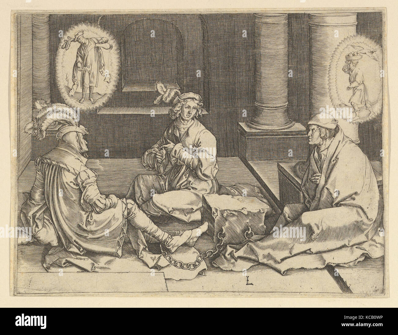 Joseph in Prison (copy), After Lucas van Leyden, 17th century Stock Photo - Alamy