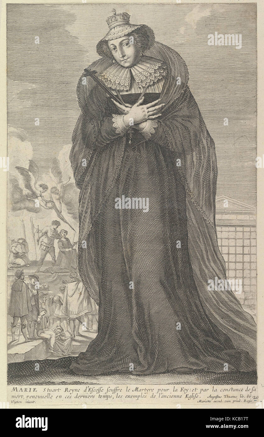 Marie Stuart, 1647, Engraving (figure by Rousselet) and etching ...