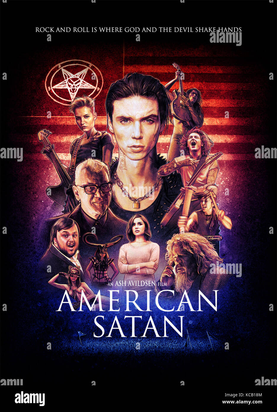 AMERICAN SATAN, poster, unmasked, clockwise from bottom left: John ...