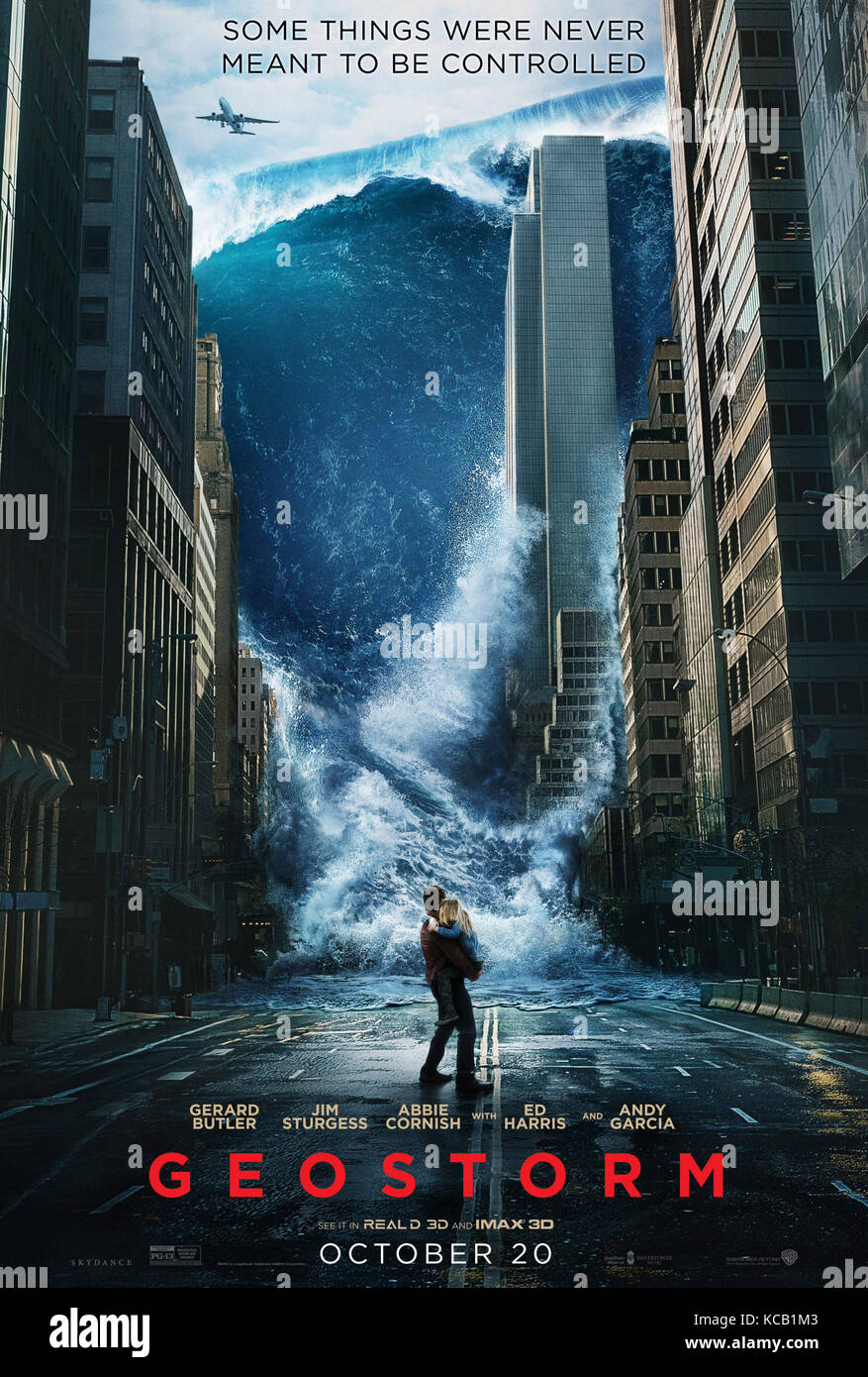 GEOSTORM, US advance poster , from left: Gerard Butler, Talitha Eliana ...