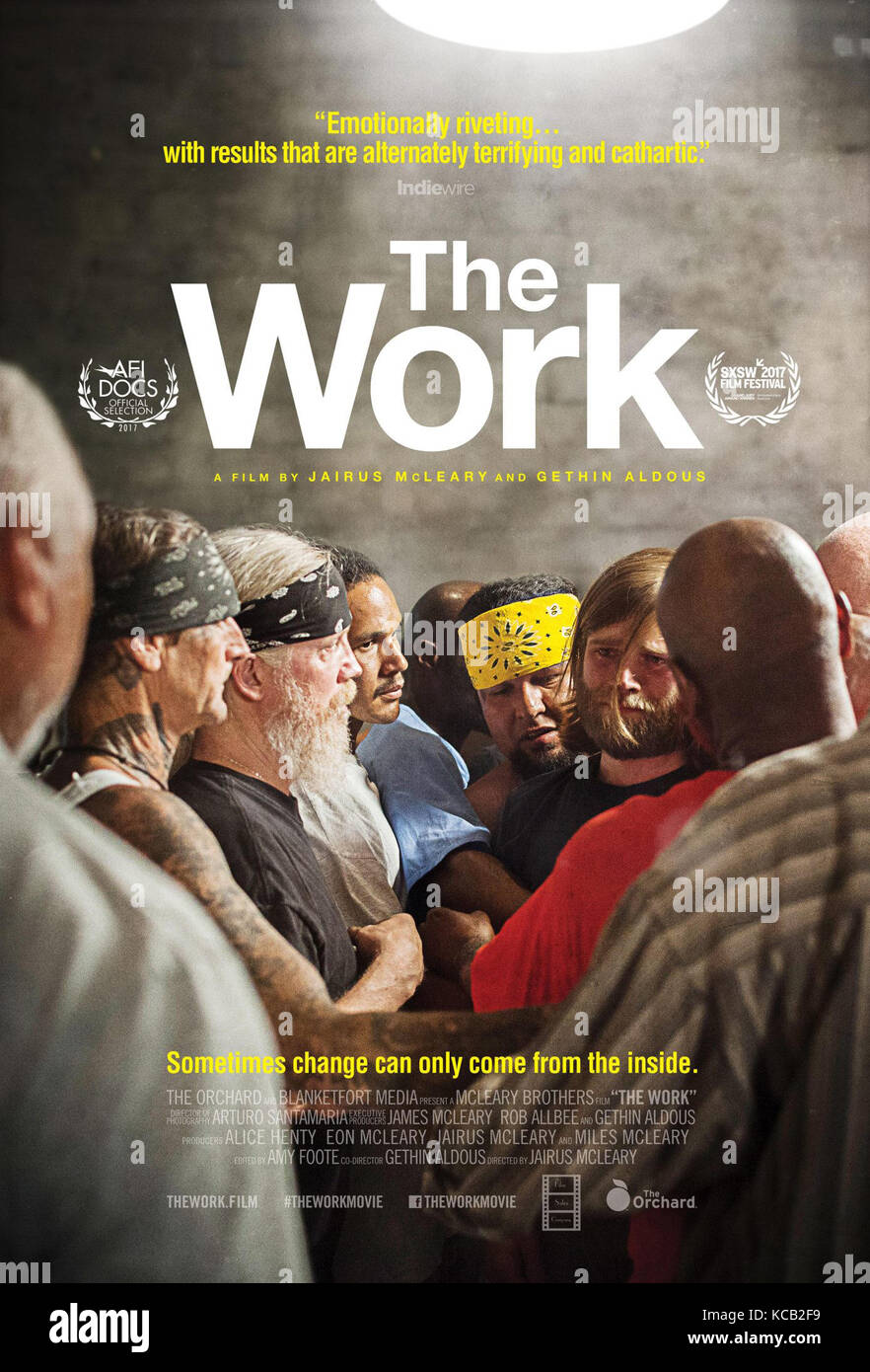 THE WORK, US poster, 2017. © First Look Media /Courtesy Everett ...