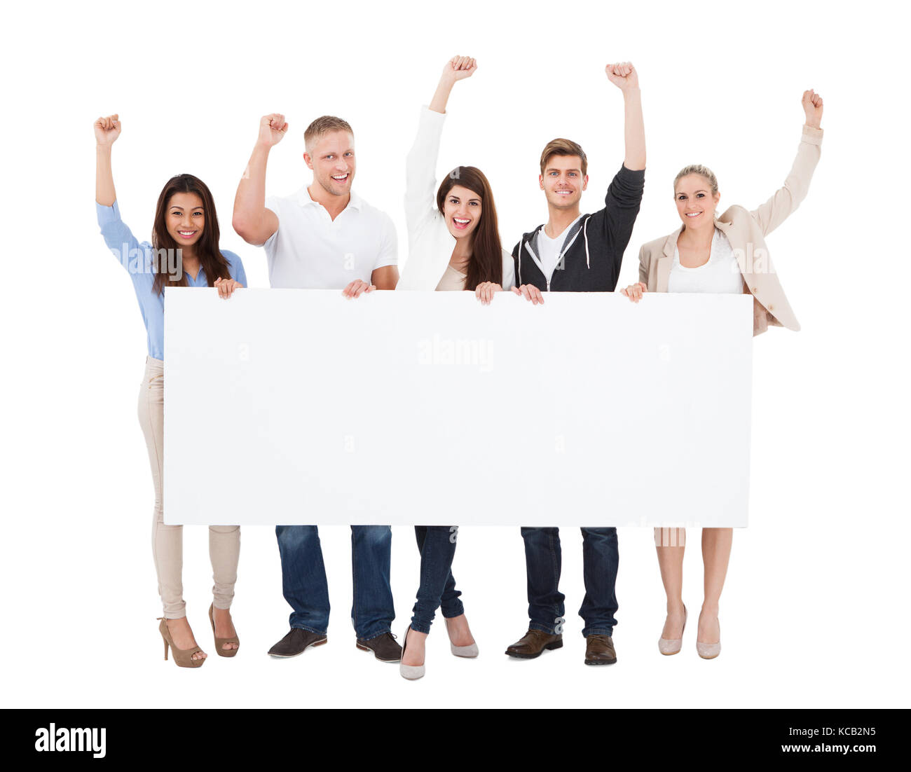 A Group Of Successful People With Different Multi Ethnicity Holding ...