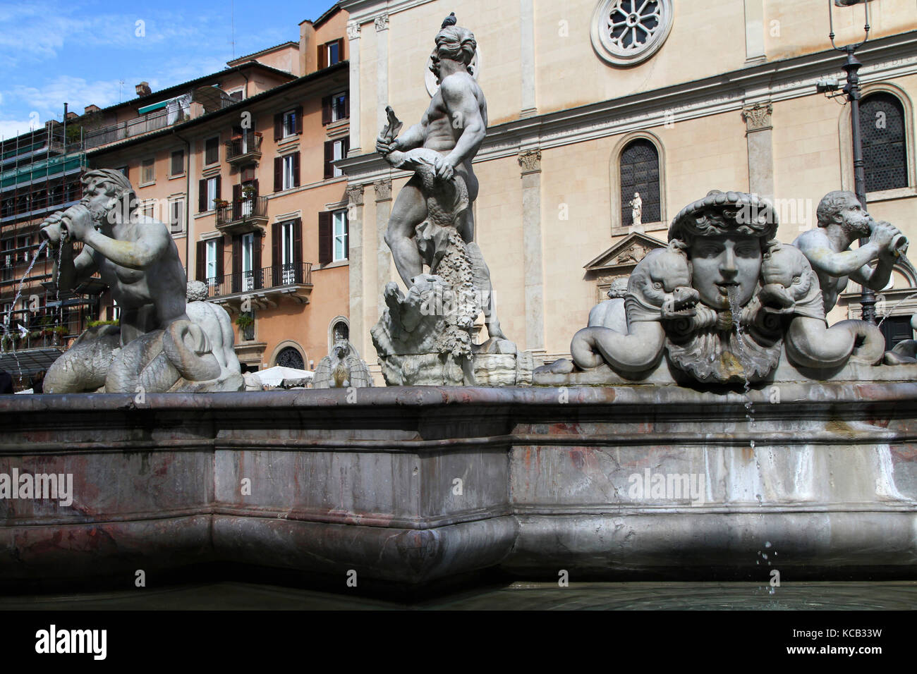 Fontana del Moro (the Moor Fountain) was originally designed by Giacomo ...