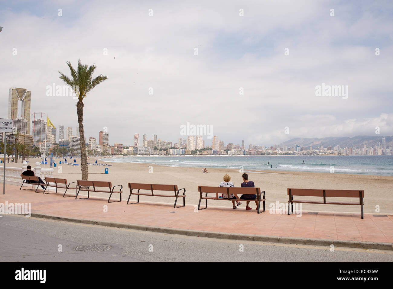 The beach at Benidorm, Spain Stock Photo - Alamy
