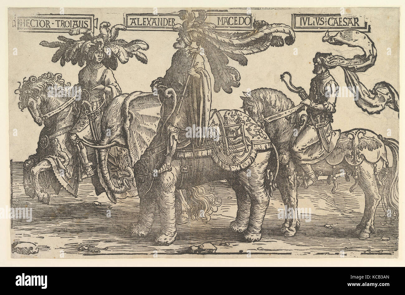 Hector, Alexander, Julius Caesar, from the Nine Heroes, Lucas van ...