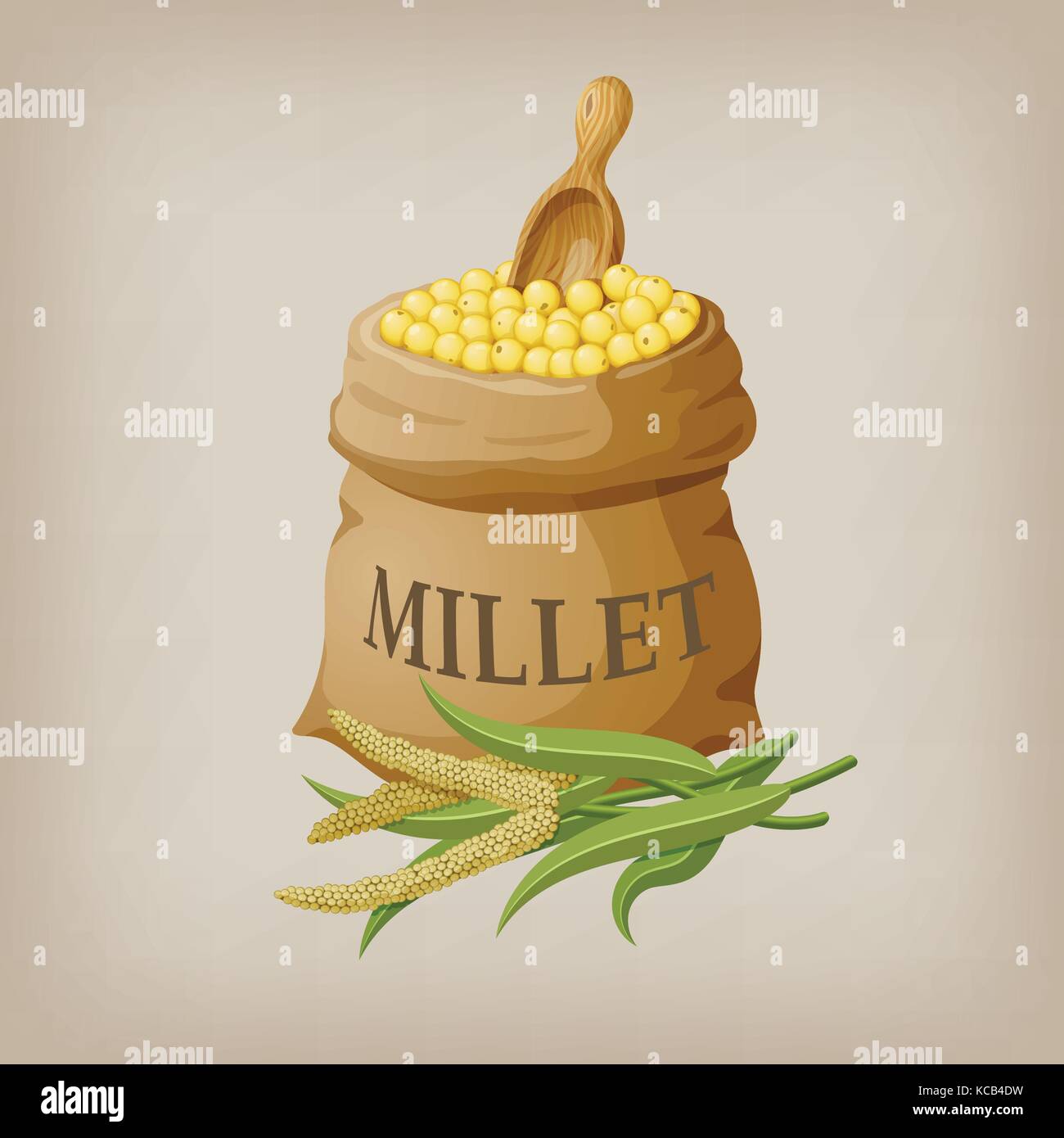 Bag millet Stock Vector Images - Alamy