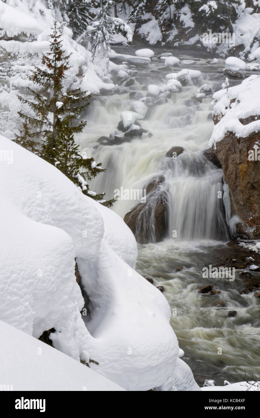 Firehole river falls, Yellowstone National Park Stock Photo - Alamy