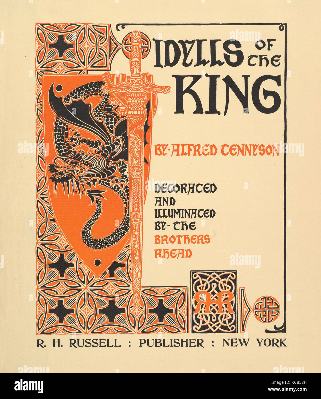Idylls of the King by Alfred Tennyson, Louis John Rhead, 1898 Stock ...