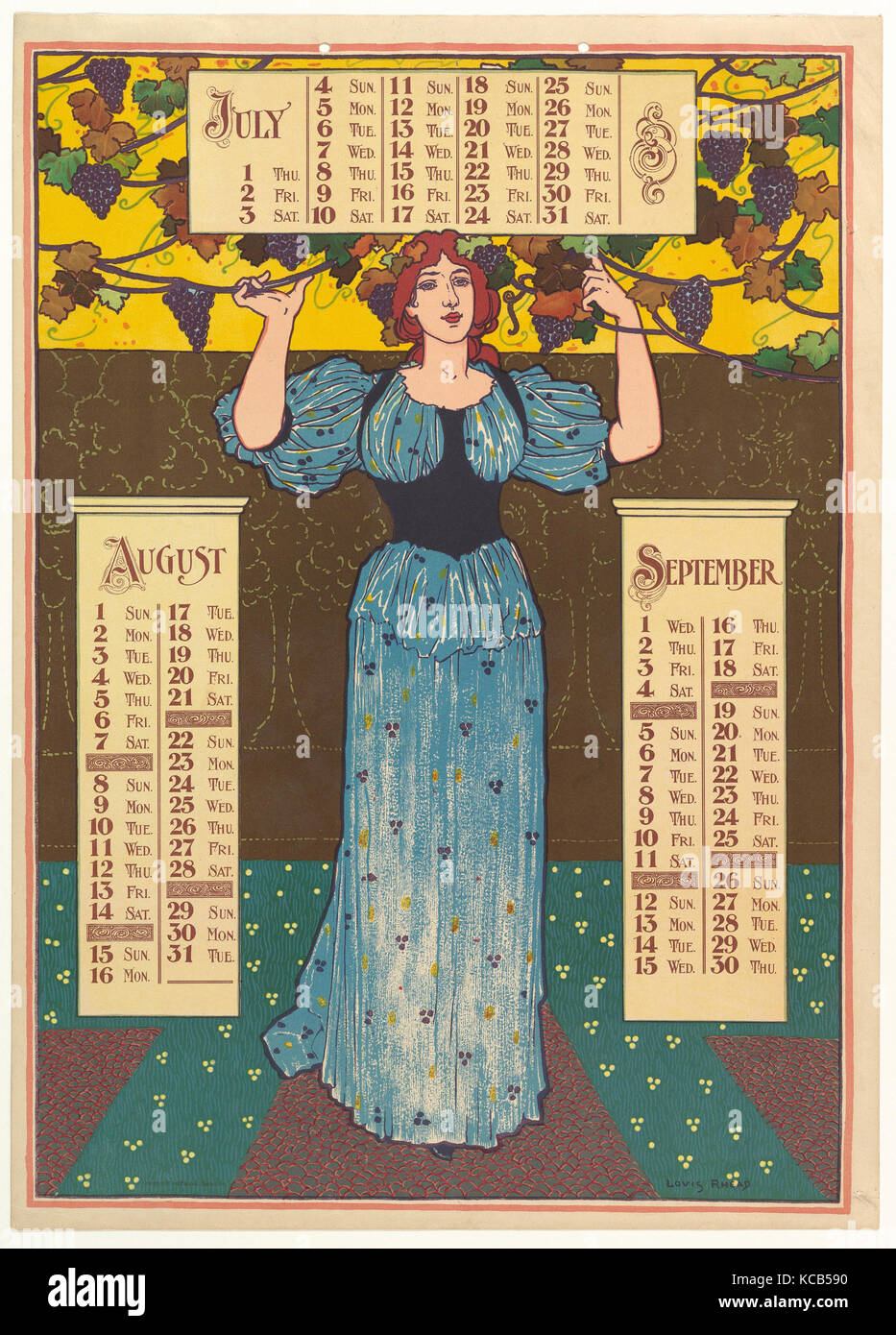 July, August, September, 1896, Lithograph, Sheet: 19 3/16 × 13 3/4 in ...