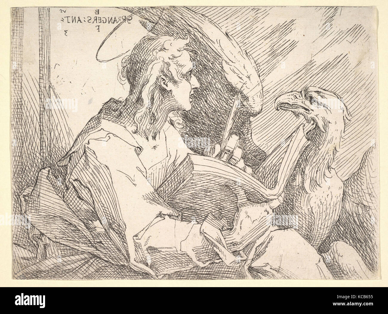 Saint John the Evangelist, Bartholomeus Spranger, ca. 1596 Stock Photo ...