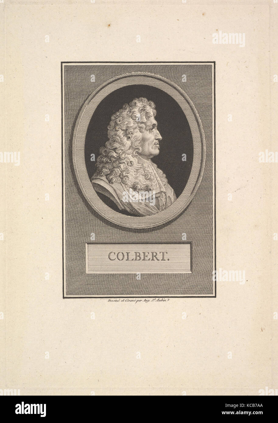 Portrait of Colbert, 1800, Etching and engraving; third state of three ...