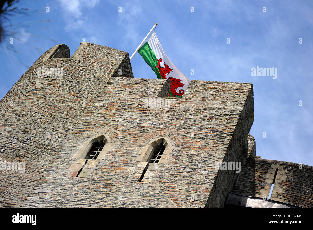 South Tower of the Inner Eastern Gatehouse. Caerphilly Castle Stock ...