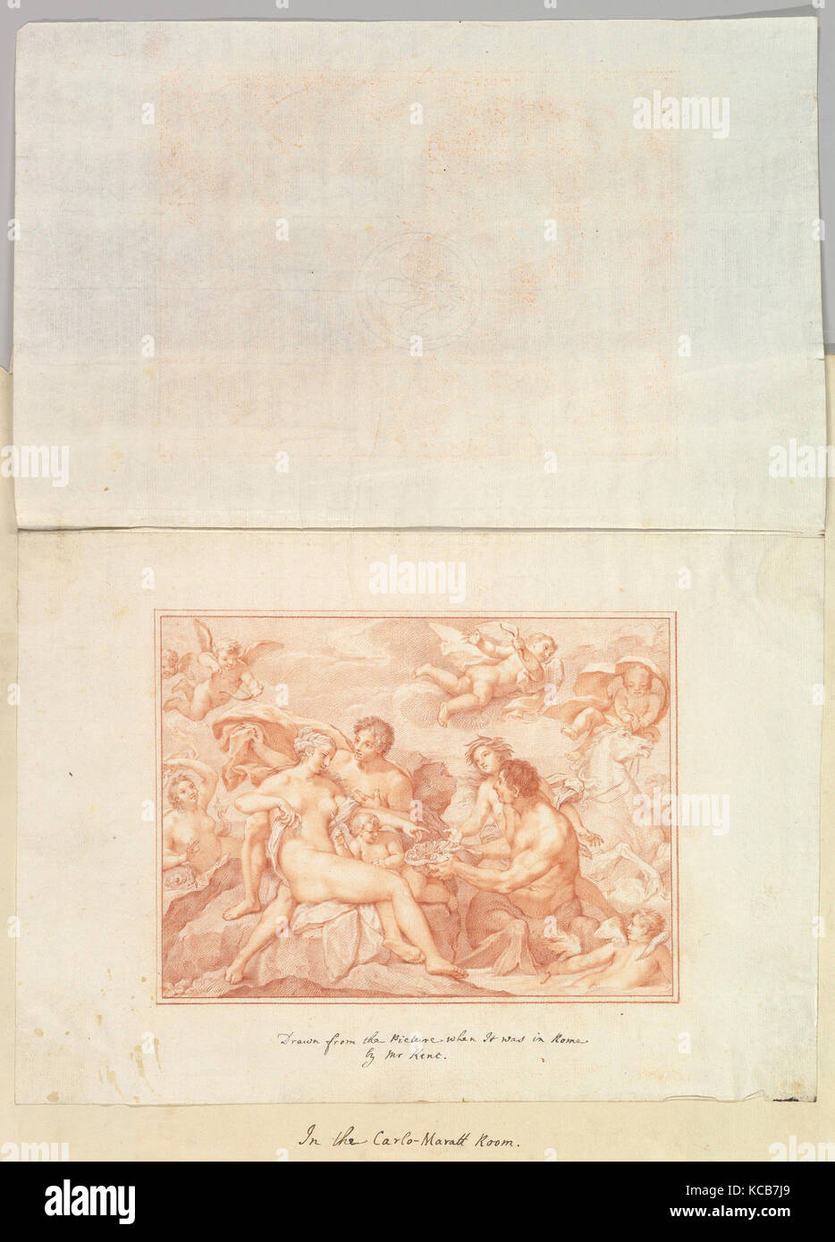Acis and Galatea, 1708 (?), Red chalk, Sheet: 6 1/8 x 8 in. (15.5 x 20. ...