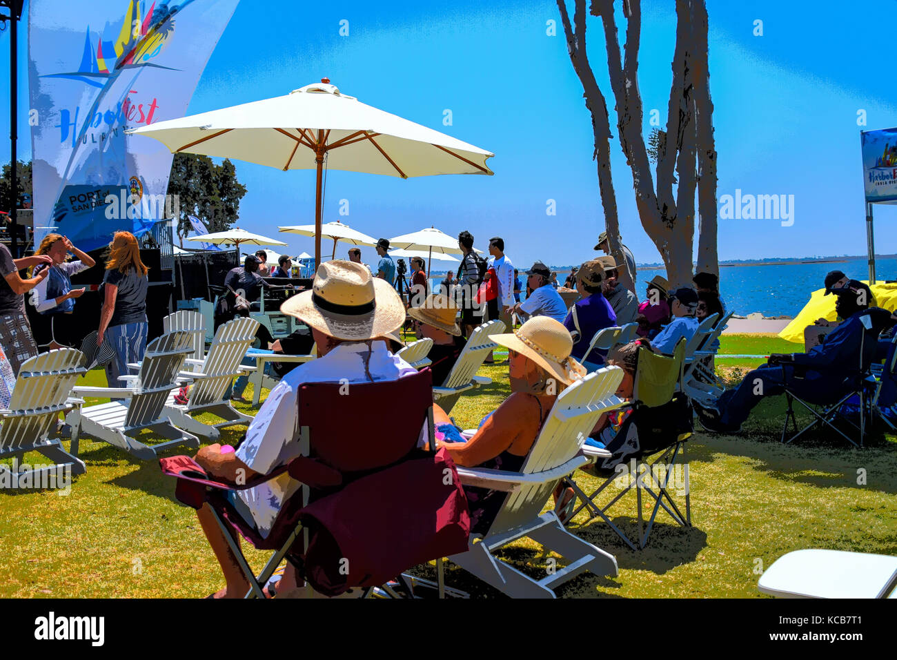 Gathering of people in a festival Stock Photo - Alamy