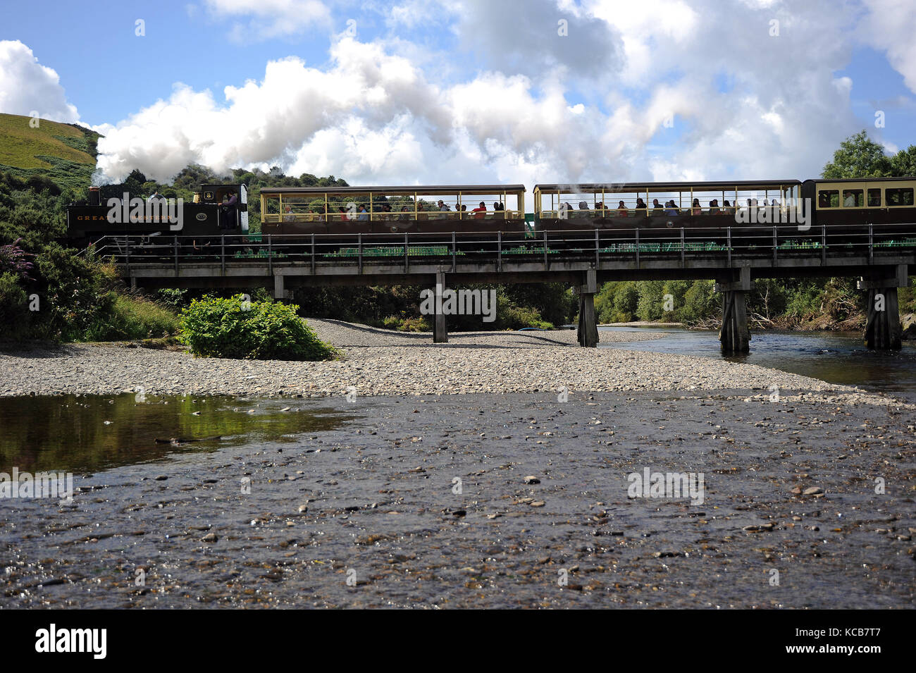 No. 8 "Llewellyn" crossing the River Rheidol at Llanbadarn Fawr Stock ...