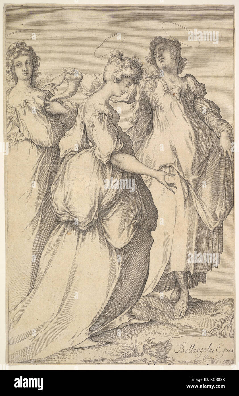 Three Haloed Female Figures, Matthäus Merian the Elder, ca. 1610–50 ...