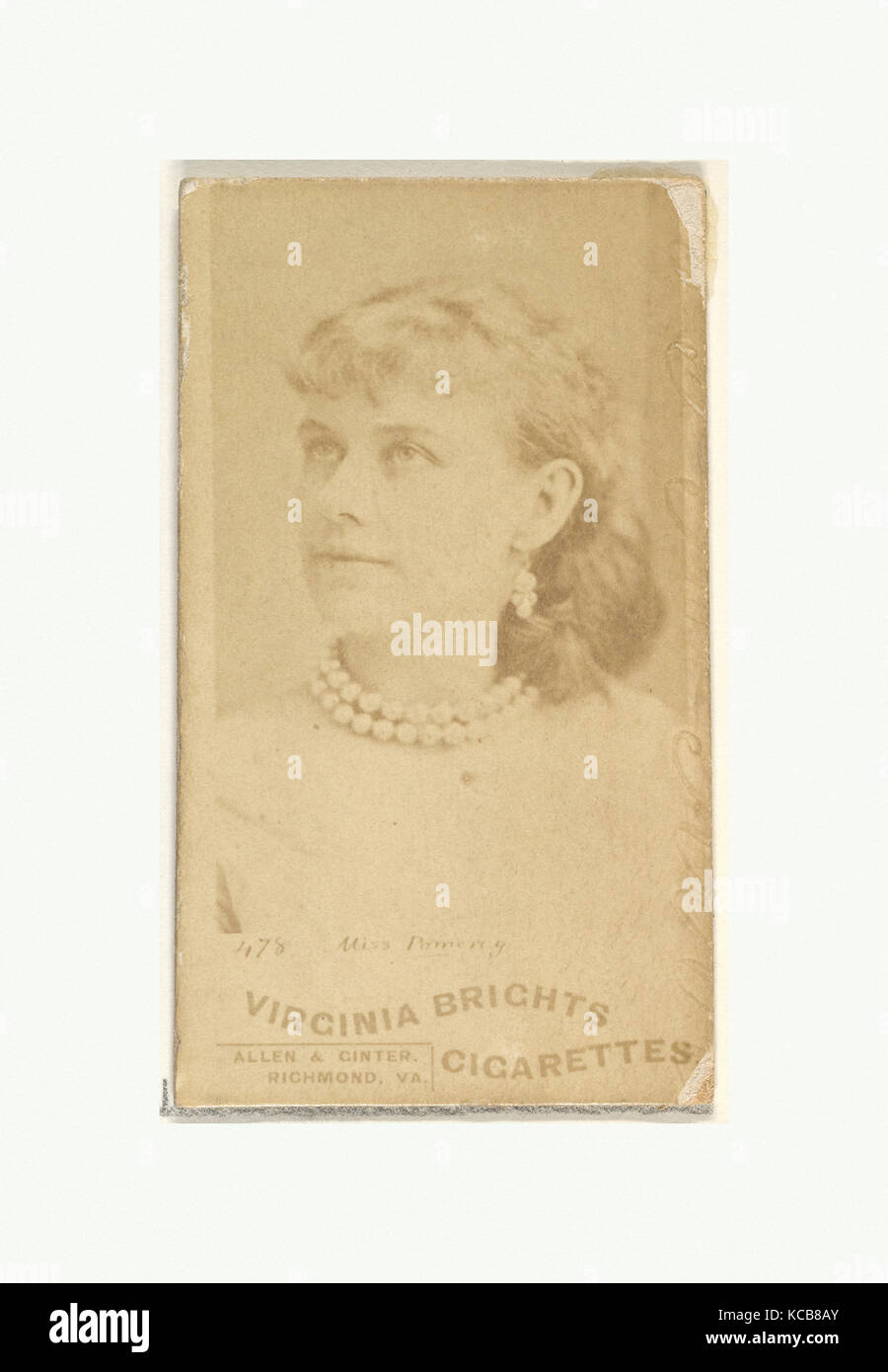 Card 478, Miss Pomeroy, from the Actors and Actresses series (N45, Type ...