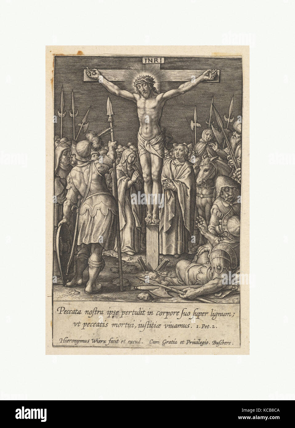 Christ Crucified, before 1619, Engraving; second state of two, Sheet: 3 ...