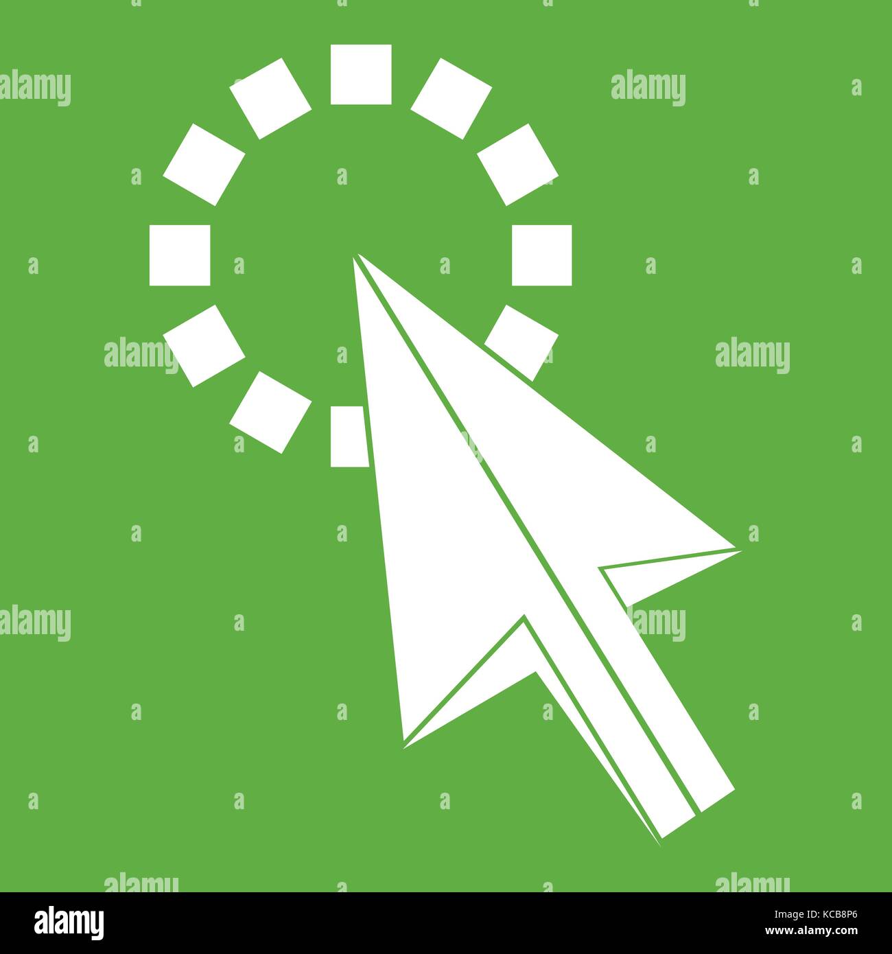 Click icon green Stock Vector Image & Art - Alamy