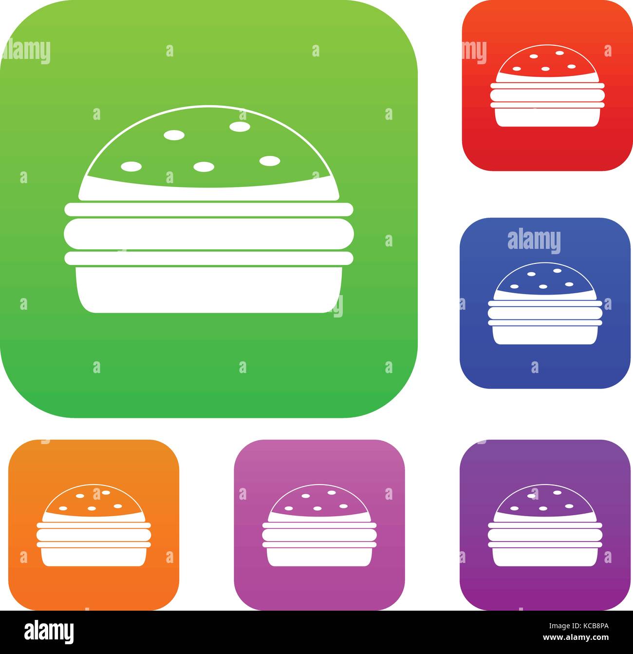 Burger set color collection Stock Vector Image & Art - Alamy
