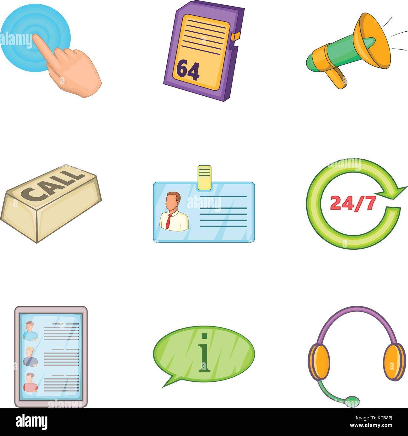 Informing icons set, cartoon style Stock Vector Image & Art - Alamy