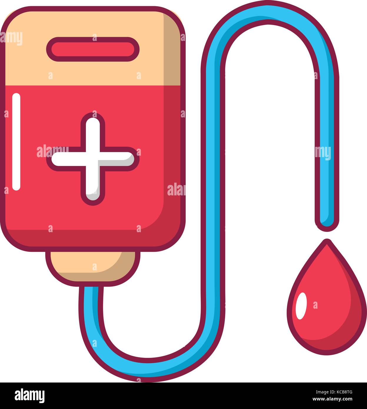 Blood bag cartoon heart icon hi-res stock photography and images - Alamy