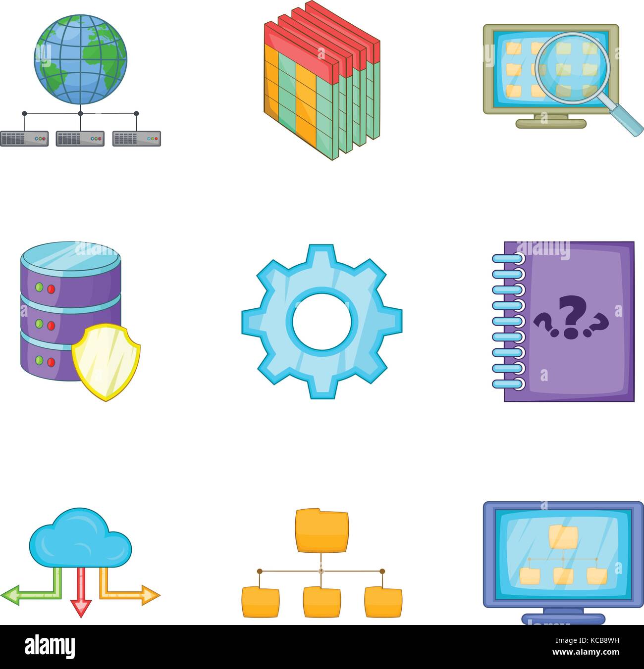 Calling service icons set, cartoon style Stock Vector Image & Art - Alamy